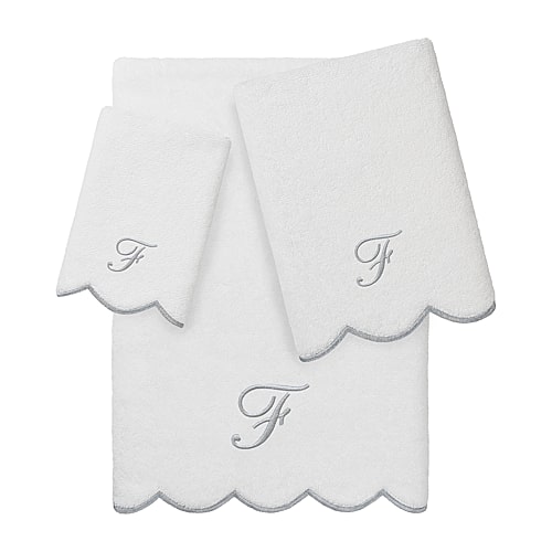 Click here for Linum Home Textiles Adornia Gray Scallop Personali... prices