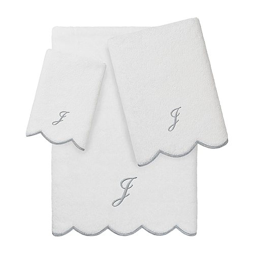 Click here for Linum Home Textiles Adornia Gray Scallop Personali... prices