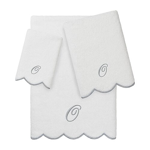Click here for Linum Home Textiles Adornia Gray Scallop Personali... prices