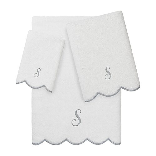 Click here for Linum Home Textiles Adornia Gray Scallop Personali... prices