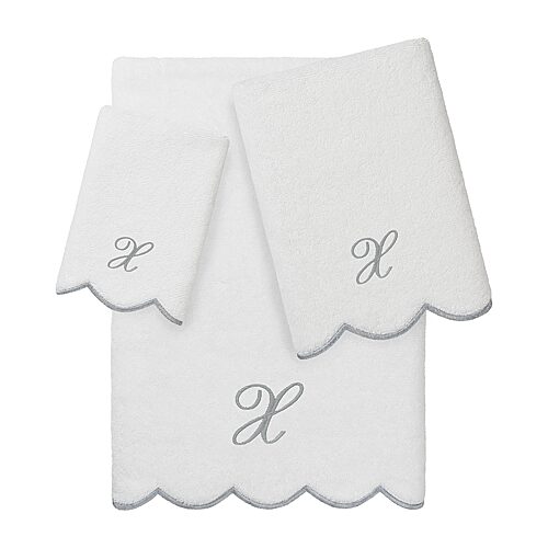 Click here for Linum Home Textiles Adornia Gray Scallop Personali... prices