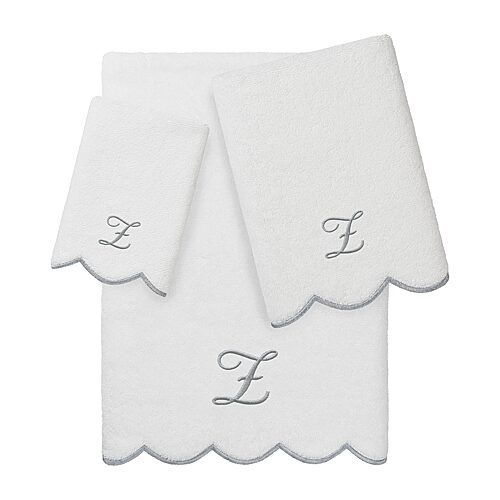 Click here for Linum Home Textiles Adornia Gray Scallop Personali... prices