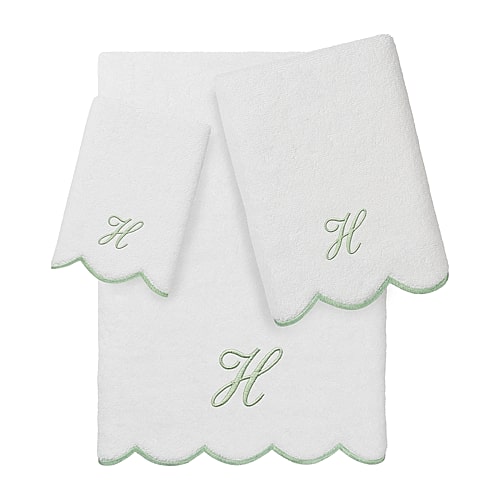 Click here for Linum Home Textiles Adornia Green Scallop Personal... prices