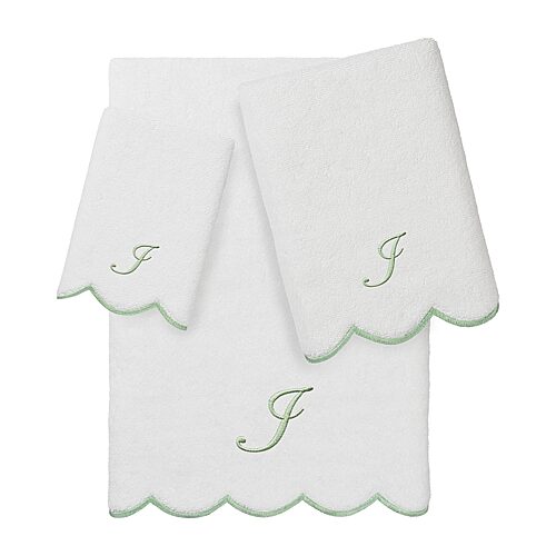 Click here for Linum Home Textiles Adornia Green Scallop Personal... prices