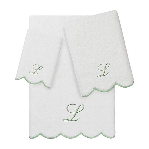 Click here for Linum Home Textiles Adornia Green Scallop Personal... prices