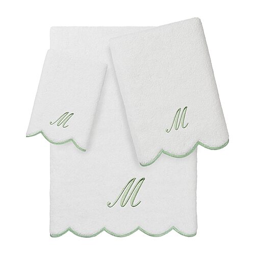 Click here for Linum Home Textiles Adornia Green Scallop Personal... prices