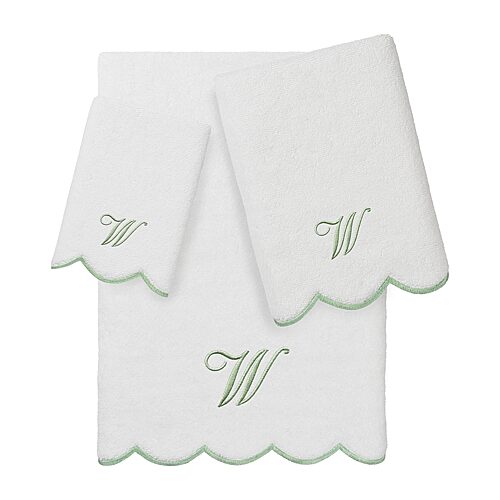 Click here for Linum Home Textiles Adornia Green Scallop Personal... prices