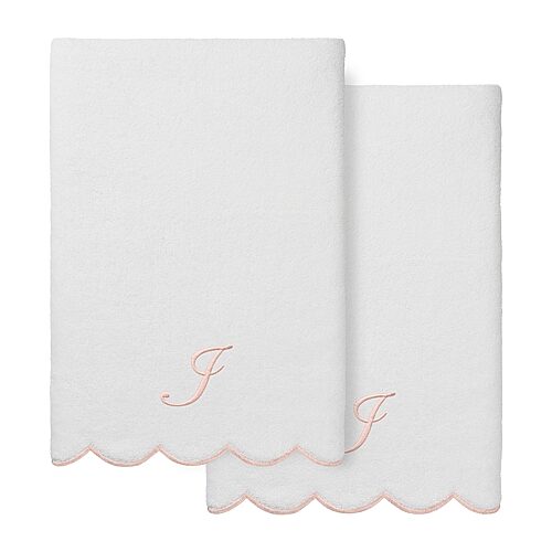 Click here for Linum Home Textiles Adornia Pink Scallop Personali... prices