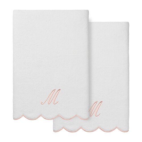 Click here for Linum Home Textiles Adornia Pink Scallop Personali... prices