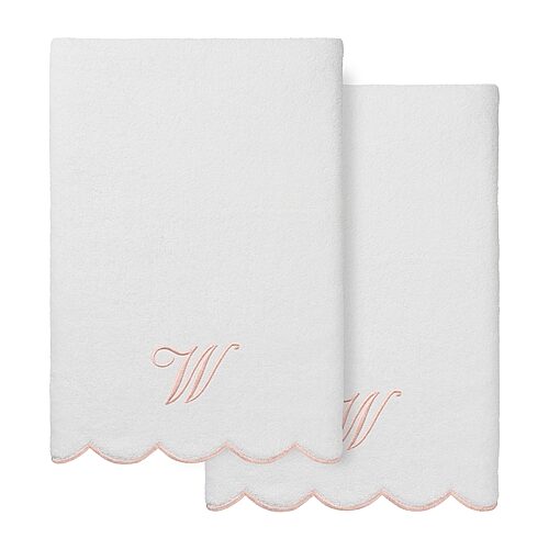 Click here for Linum Home Textiles Adornia Pink Scallop Personali... prices