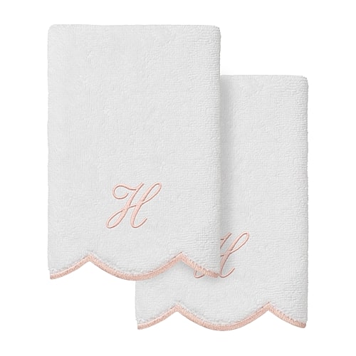 Click here for Linum Home Textiles Adornia Pink Scallop Personali... prices