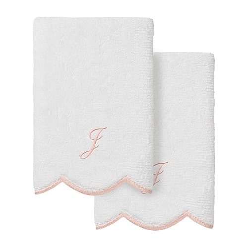 Click here for Linum Home Textiles Adornia Pink Scallop Personali... prices