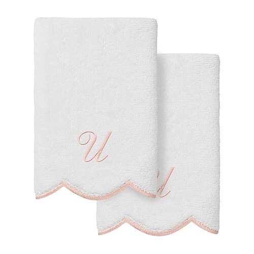 Click here for Linum Home Textiles Adornia Pink Scallop Personali... prices