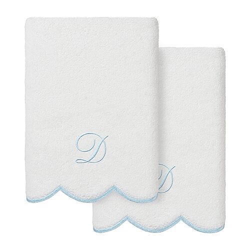 Click here for Linum Home Textiles Adornia Blue Scallop Personali... prices