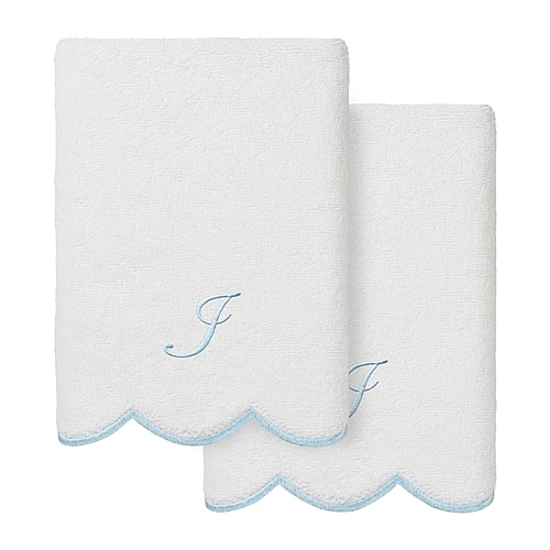 Click here for Linum Home Textiles Adornia Blue Scallop Personali... prices