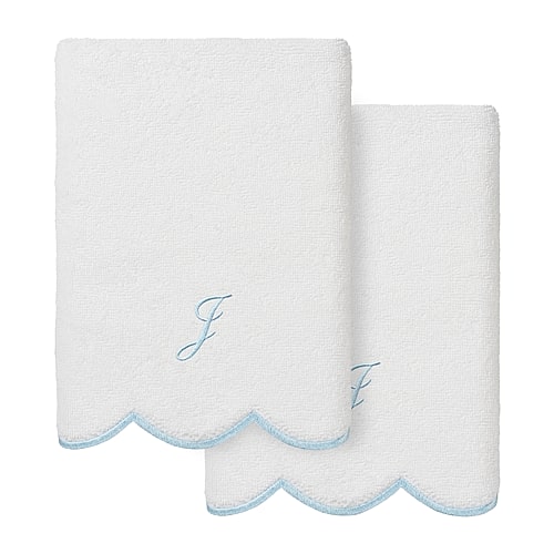 Click here for Linum Home Textiles Adornia Blue Scallop Personali... prices