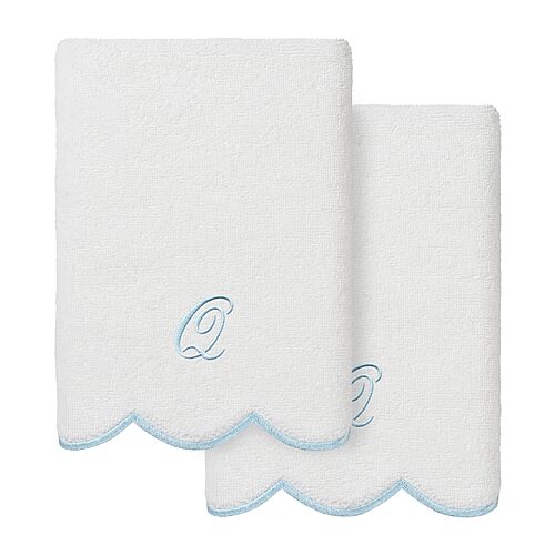 Click here for Linum Home Textiles Adornia Blue Scallop Personali... prices