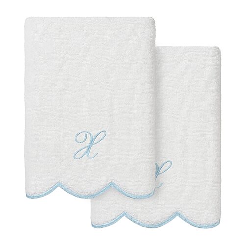 Click here for Linum Home Textiles Adornia Blue Scallop Personali... prices