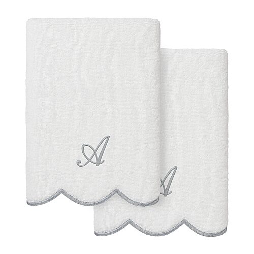 Click here for Linum Home Textiles Adornia Gray Scallop Personali... prices