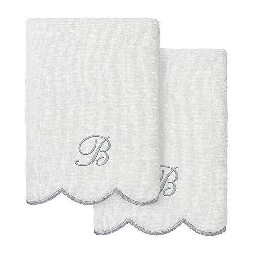 Click here for Linum Home Textiles Adornia Gray Scallop Personali... prices