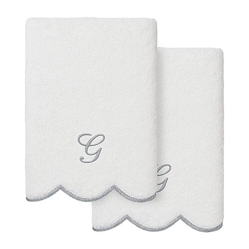Click here for Linum Home Textiles Adornia Gray Scallop Personali... prices