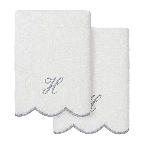 Click here for Linum Home Textiles Adornia Gray Scallop Personali... prices