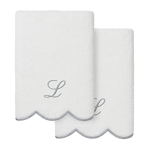 Click here for Linum Home Textiles Adornia Gray Scallop Personali... prices