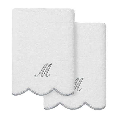 Click here for Linum Home Textiles Adornia Gray Scallop Personali... prices