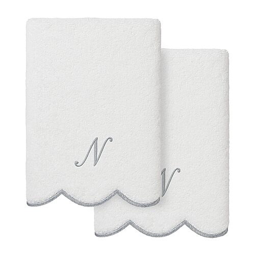Click here for Linum Home Textiles Adornia Gray Scallop Personali... prices