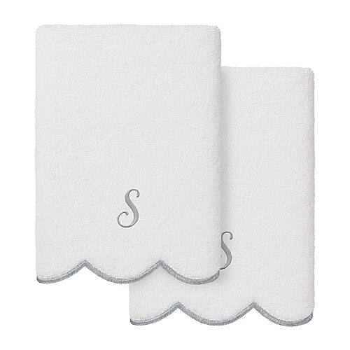 Click here for Linum Home Textiles Adornia Gray Scallop Personali... prices