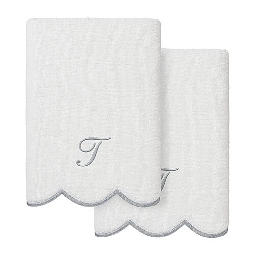Click here for Linum Home Textiles Adornia Gray Scallop Personali... prices