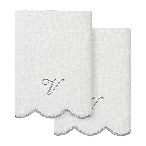 Click here for Linum Home Textiles Adornia Gray Scallop Personali... prices