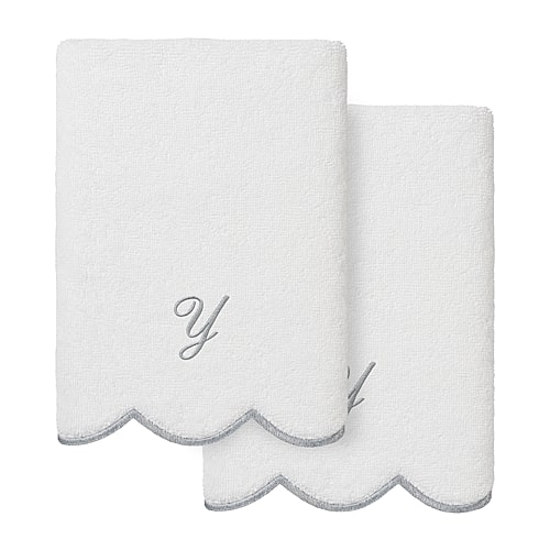 Click here for Linum Home Textiles Adornia Gray Scallop Personali... prices