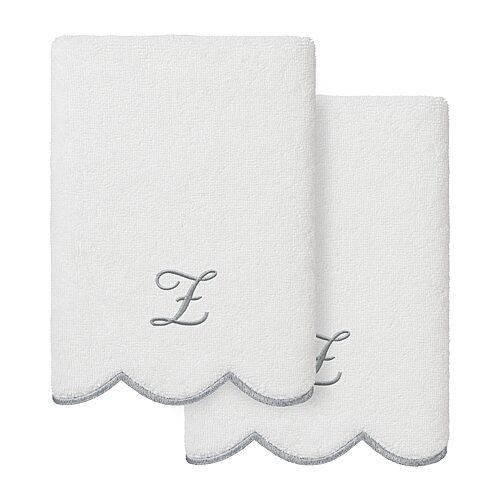 Click here for Linum Home Textiles Adornia Gray Scallop Personali... prices