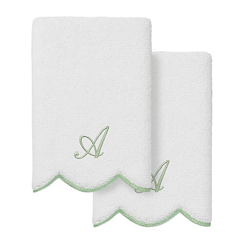 Click here for Linum Home Textiles Adornia Green Scallop Personal... prices
