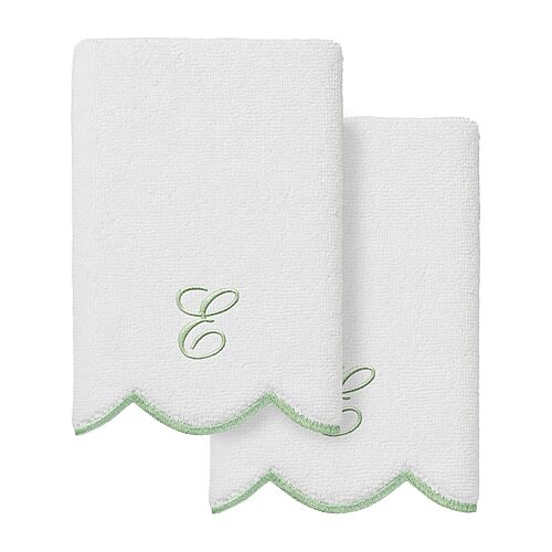 Click here for Linum Home Textiles Adornia Green Scallop Personal... prices