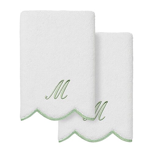 Click here for Linum Home Textiles Adornia Green Scallop Personal... prices