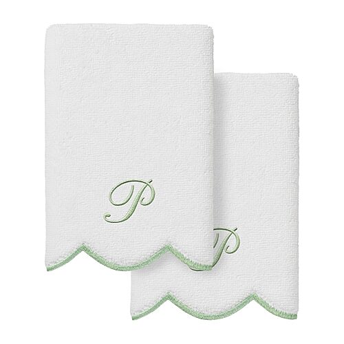 Click here for Linum Home Textiles Adornia Green Scallop Personal... prices