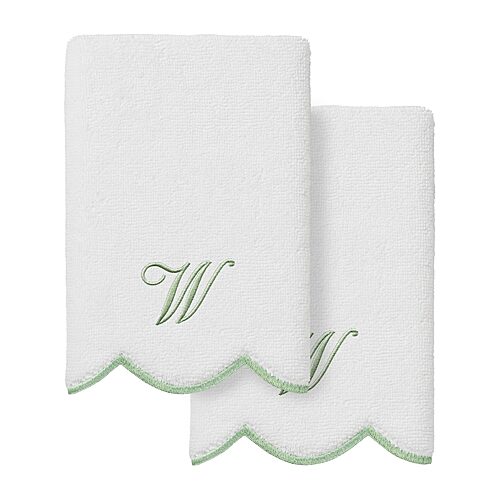 Click here for Linum Home Textiles Adornia Green Scallop Personal... prices