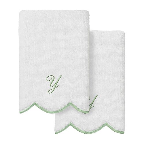 Click here for Linum Home Textiles Adornia Green Scallop Personal... prices