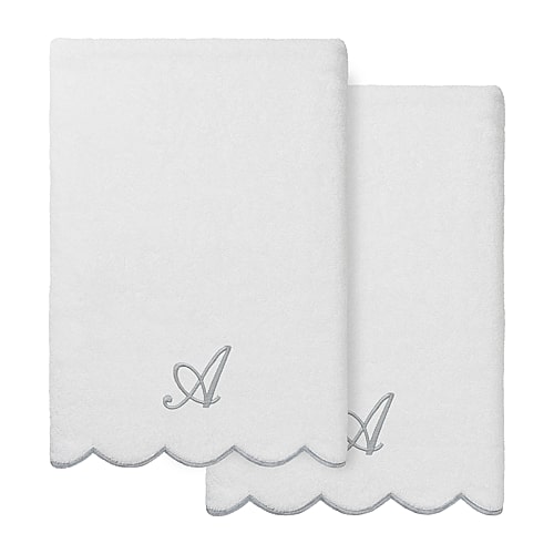 Click here for Linum Home Textiles Adornia Gray Scallop Personali... prices