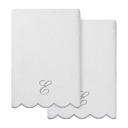 Click here for Linum Home Textiles Adornia Gray Scallop Personali... prices