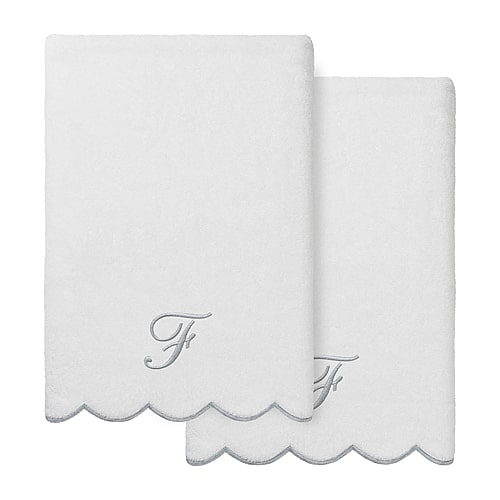 Click here for Linum Home Textiles Adornia Gray Scallop Personali... prices