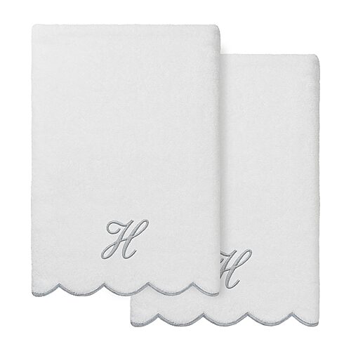 Click here for Linum Home Textiles Adornia Gray Scallop Personali... prices