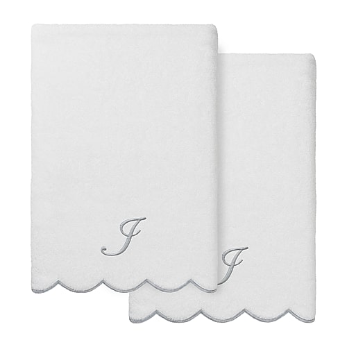 Click here for Linum Home Textiles Adornia Gray Scallop Personali... prices