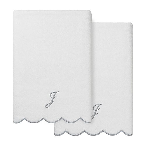 Click here for Linum Home Textiles Adornia Gray Scallop Personali... prices