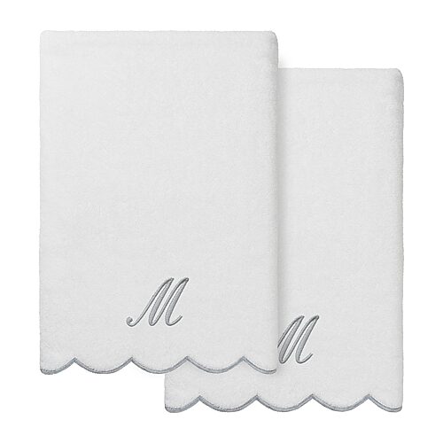 Click here for Linum Home Textiles Adornia Gray Scallop Personali... prices