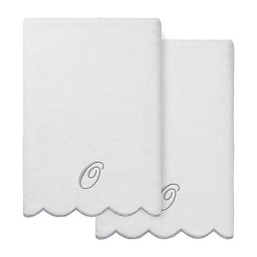 Click here for Linum Home Textiles Adornia Gray Scallop Personali... prices