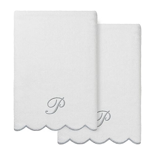 Click here for Linum Home Textiles Adornia Gray Scallop Personali... prices