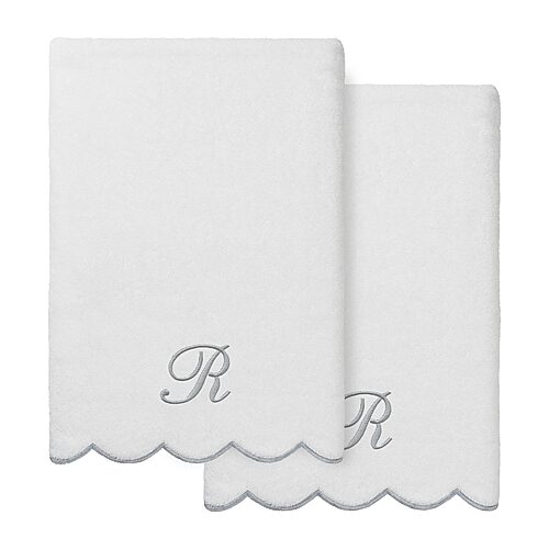 Click here for Linum Home Textiles Adornia Gray Scallop Personali... prices